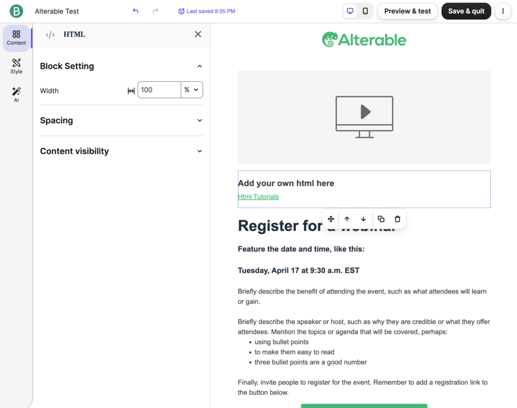 Add Countdown Timers in Brevo with Alterable - Alterable