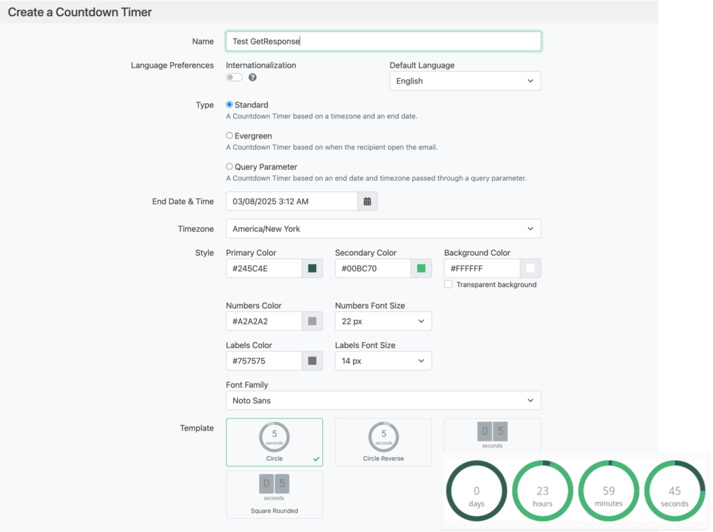 Add Countdown Timers in GetResponse with Alterable - Alterable